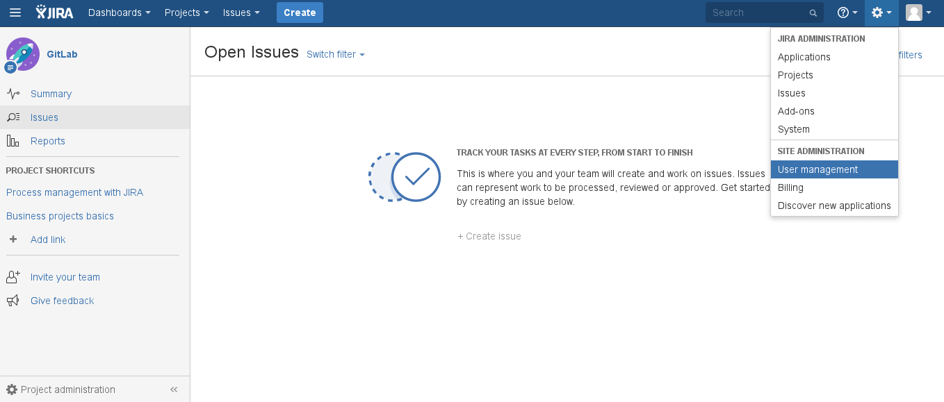 Jira · Integrations · Project · User · Help · GitLab